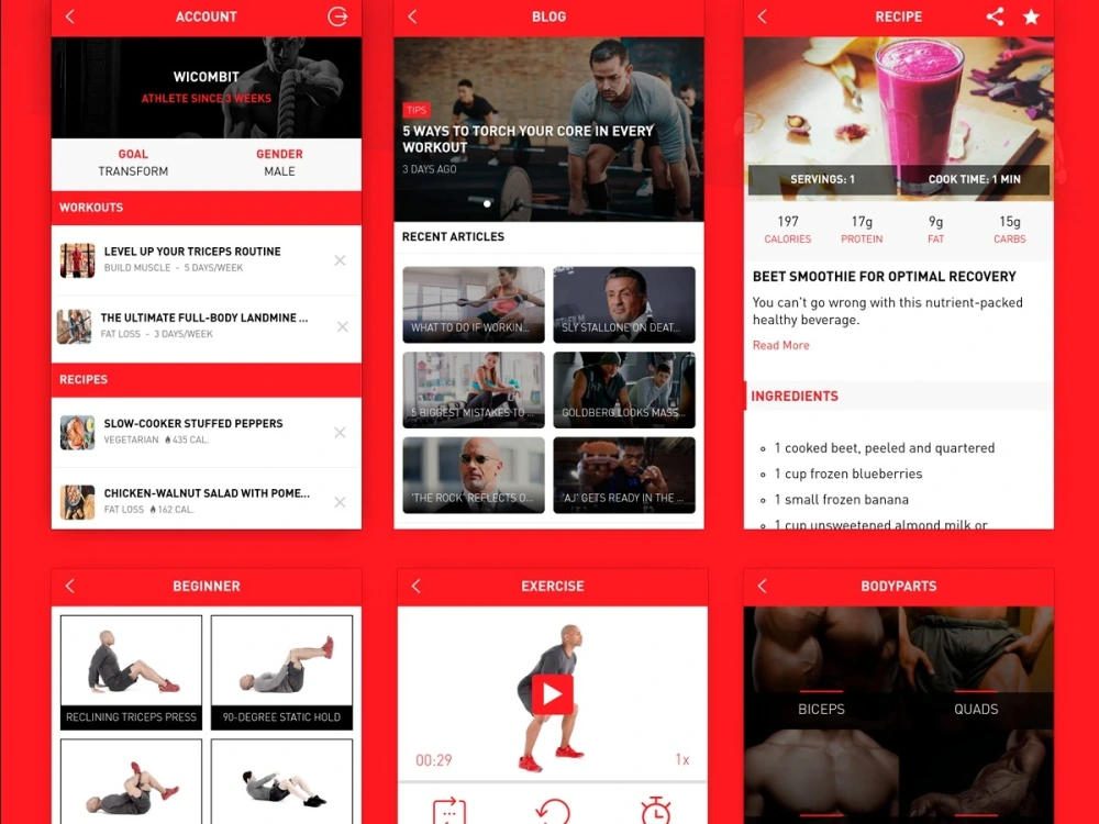 Gym Workout Health Fitness Mobile App Development Using Ionic Flutter ...