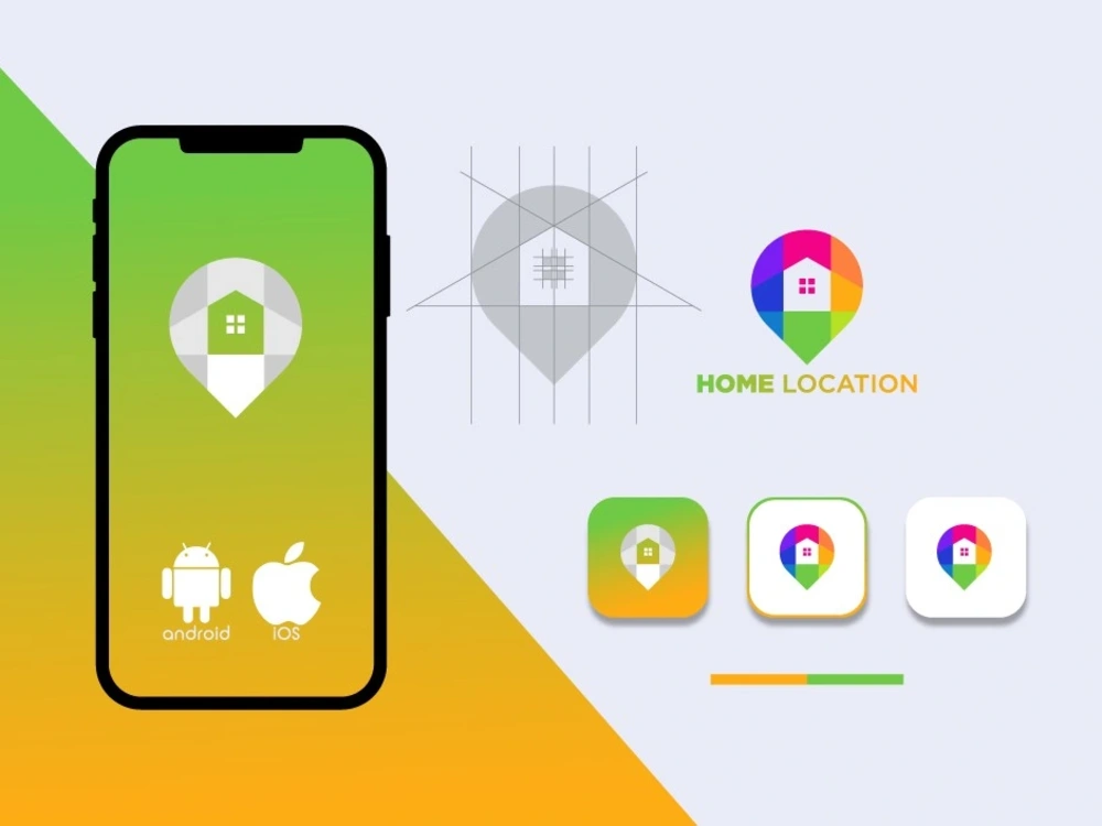 An outstanding mobile app logo design with golden ratio for android and ...