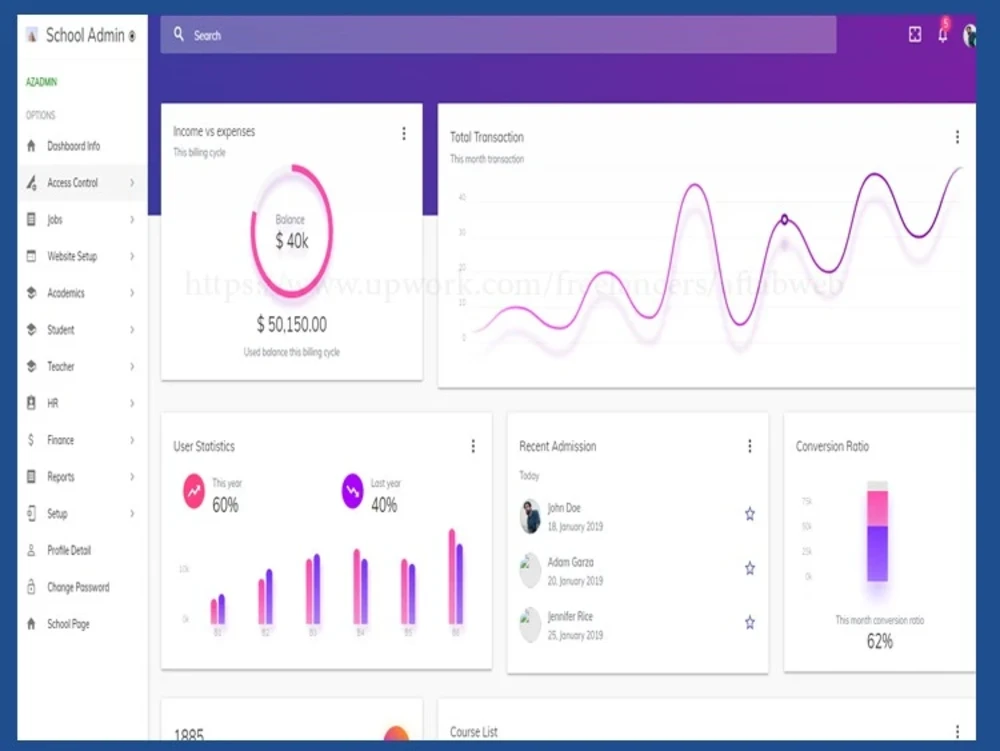 Customized School Management System / Software / School Web Application ...