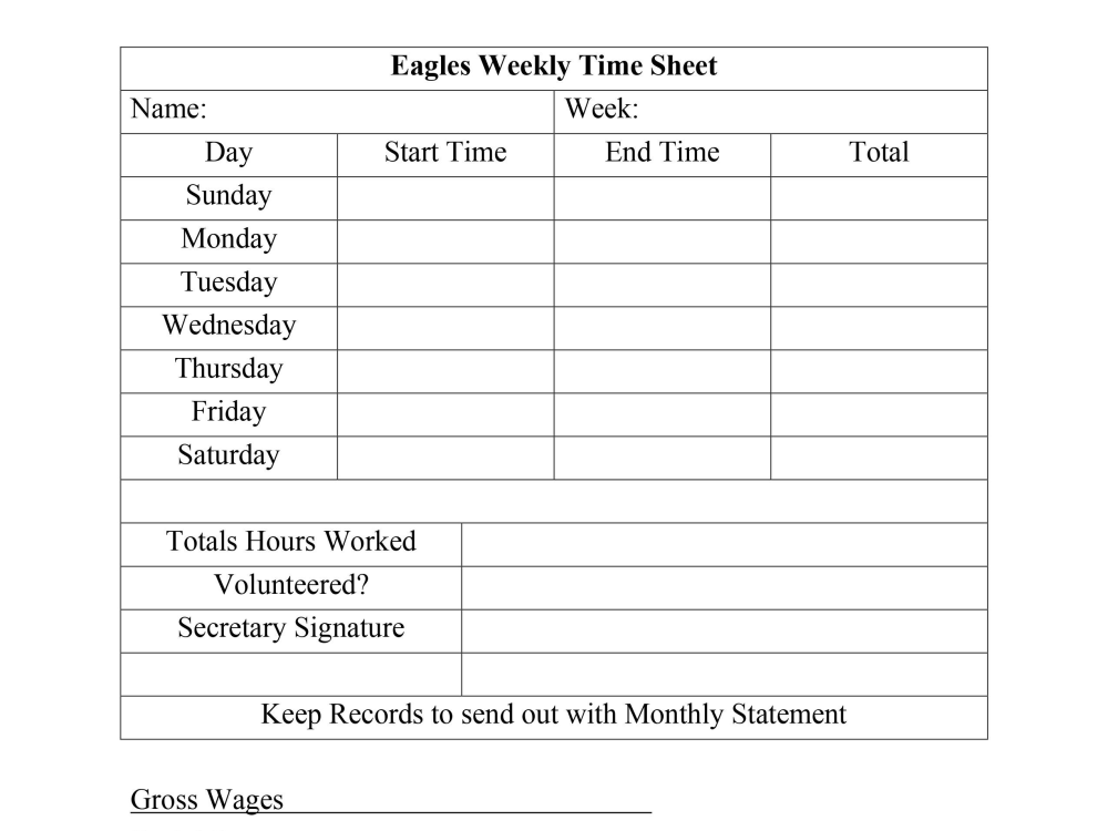 A Weekly timesheet for your employees to check their working hours | Upwork