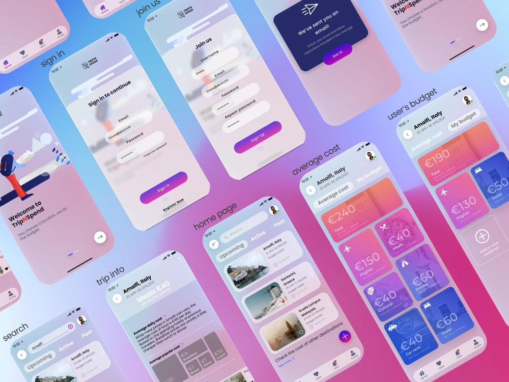A minimal mobile UI UX design for your business | Upwork