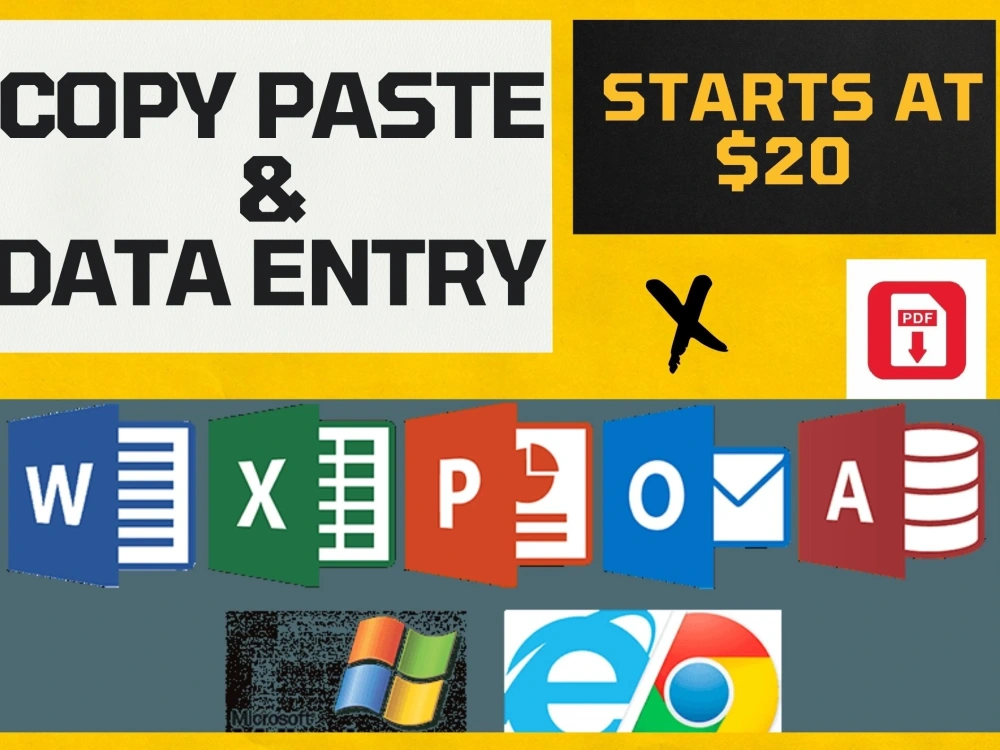 A Professionally Copy/Paste & Data Entry. | Upwork