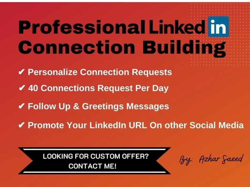 LinkedIn Marketing, LinkedIn Outreach to build LinkedIn Connections ...
