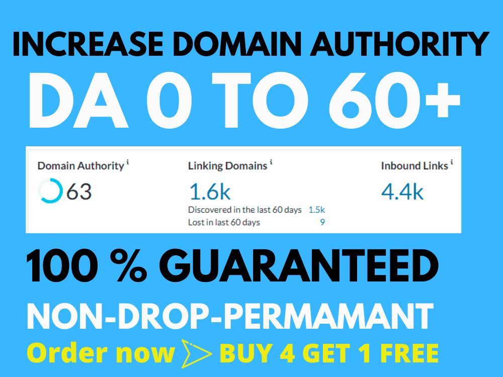 SEO | Increase Domain Authority Da 60 Plus | Non-Drop-Permanent DA 60 ...