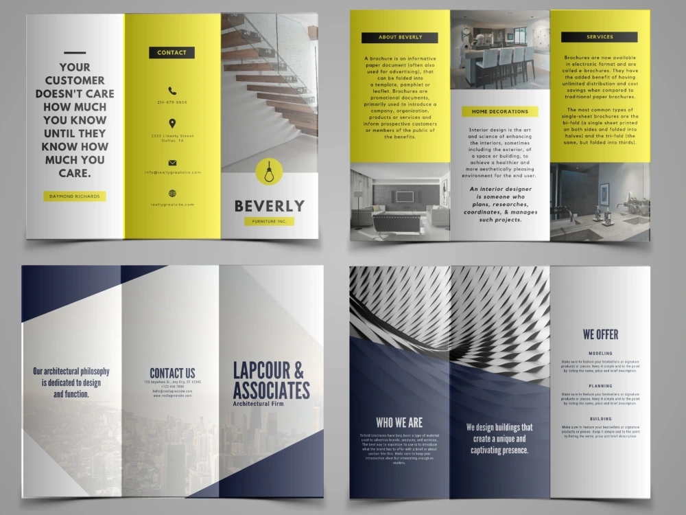 An Eye-Cathing And Aesthetic Tri-Fold Brochure | Upwork