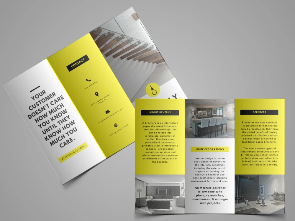 An Eye-Cathing And Aesthetic Tri-Fold Brochure | Upwork