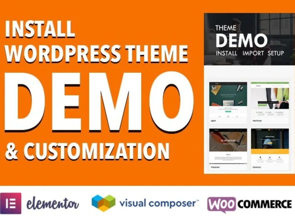 Wordpress theme installation and import demo | Upwork