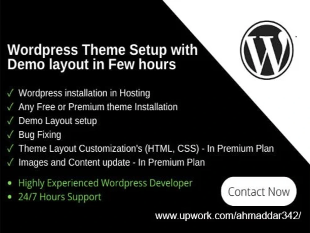 WordPress installation and Theme setup exactly like demo | Upwork