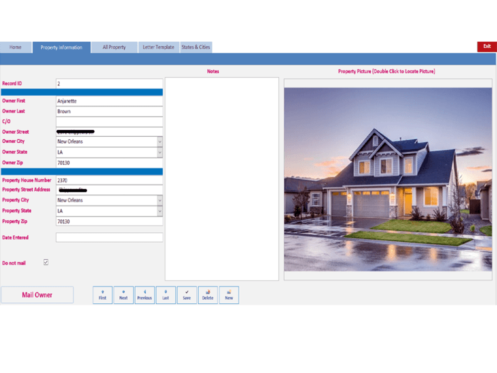 A MS Access for Property Tracking & Management | Upwork