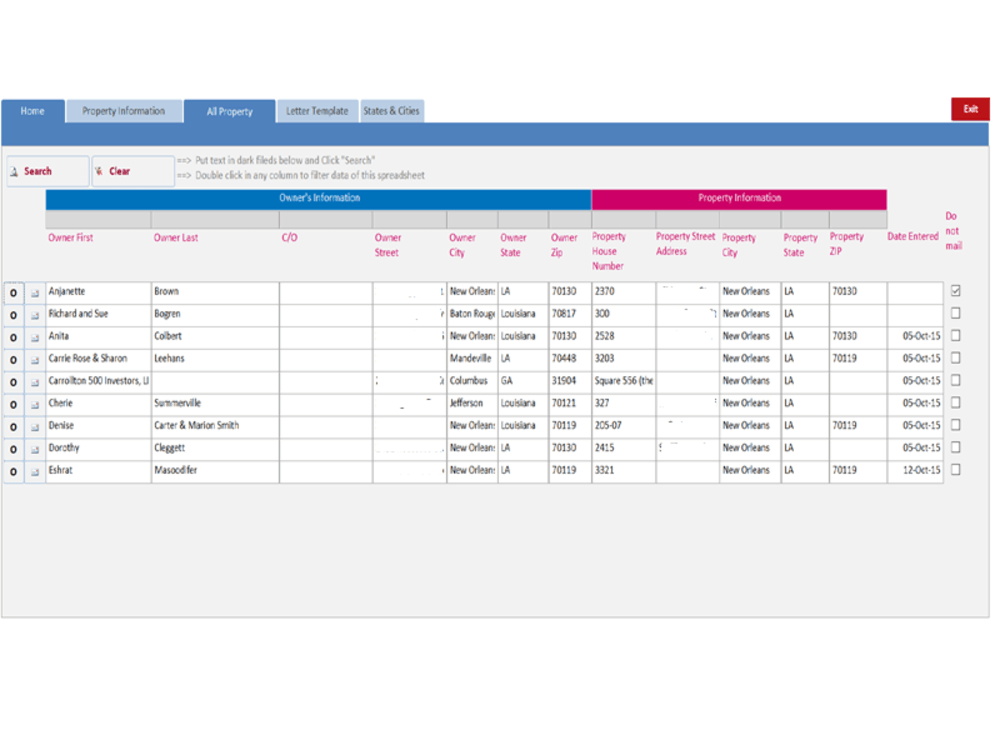 A MS Access for Property Tracking & Management | Upwork