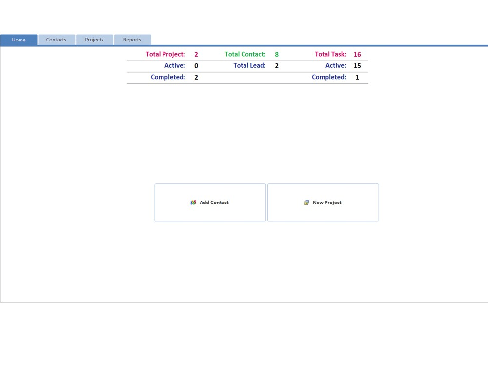 A Wonderful MS Access App for managing Projects, Contacts & Tasks | Upwork