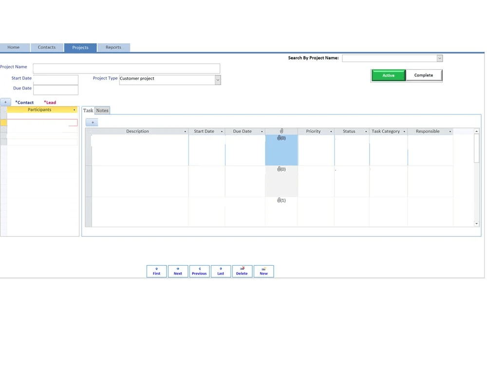 A Wonderful MS Access App for managing Projects, Contacts & Tasks | Upwork