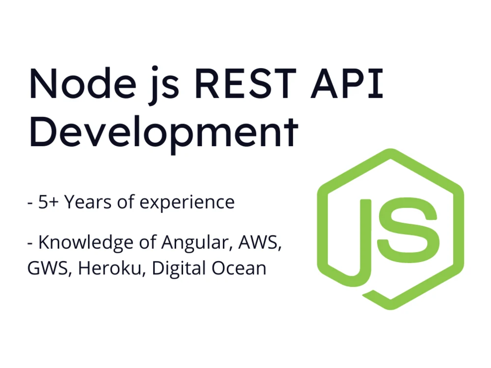 Node js REST API | Upwork Node js REST API | Upwork