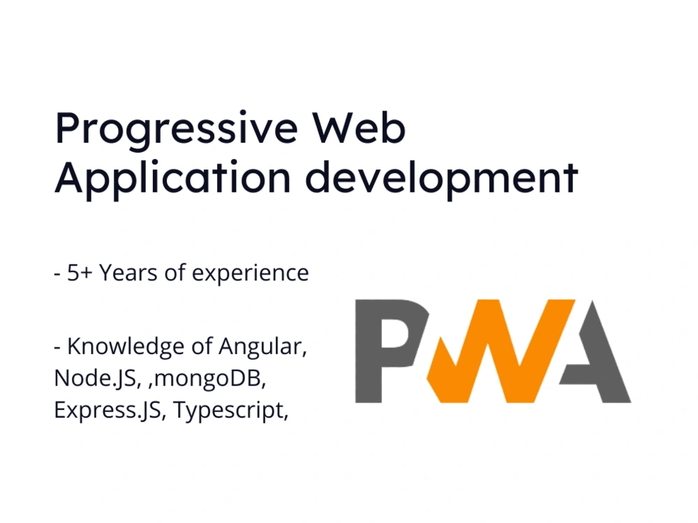 Progressive web application development | Upwork