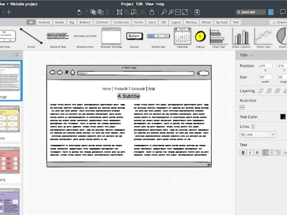 A detailed Balsamiq mockup covering the functional requirements. | Upwork