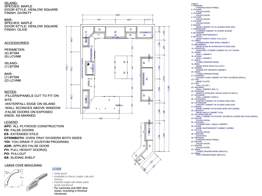 Detailed 2020 Design Cabinet Drawings | Upwork