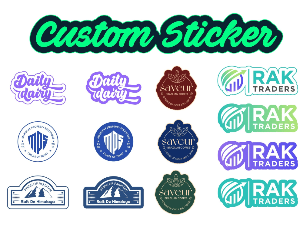 Custom stickers, patch, stamps, sticker pack logo design | Upwork