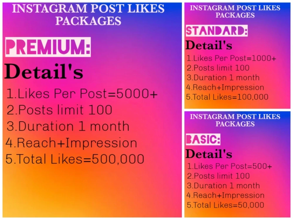 Monthly Package of Instagram Post likes | Upwork