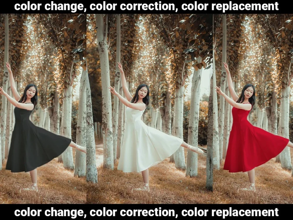 Color change, color correction, color replacement with photo photoshop ...