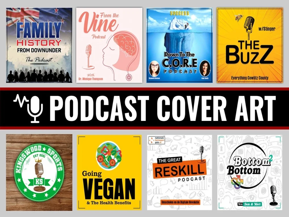 A professional podcast cover art, Podcast Logo design | Upwork