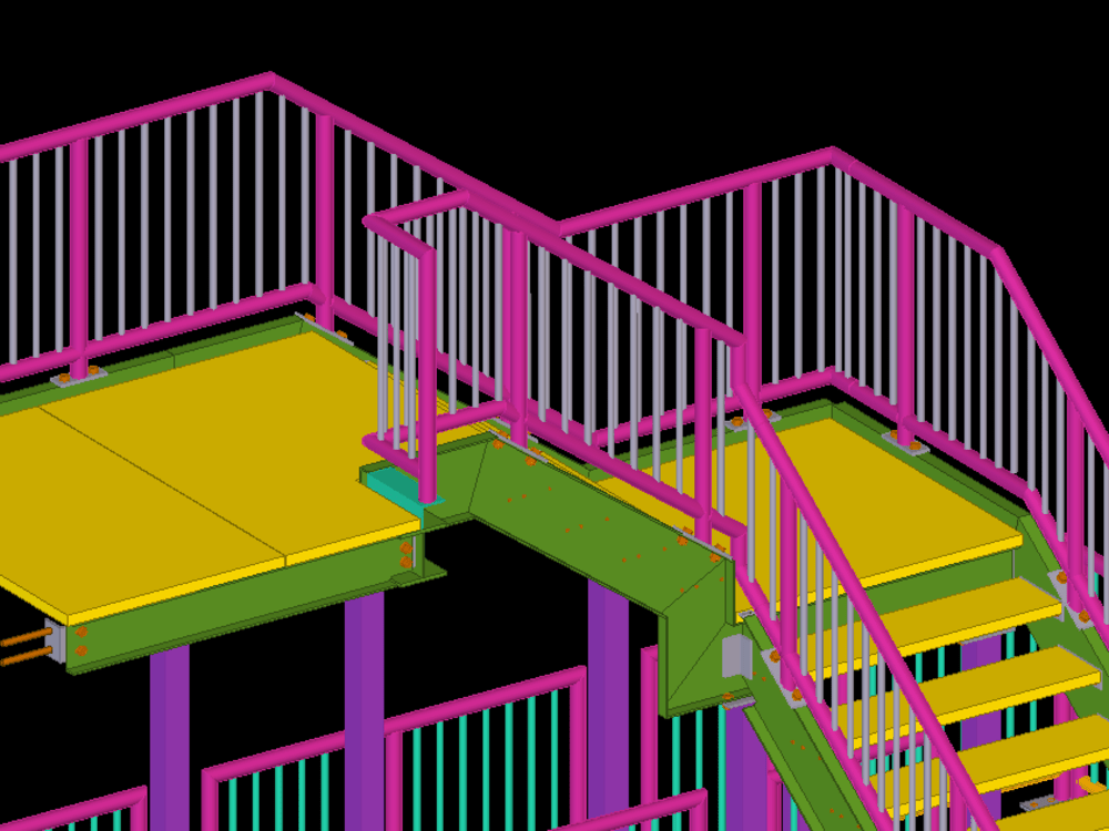 A steel structural 3d model by which you can export CNC, Dxf or IFC ...