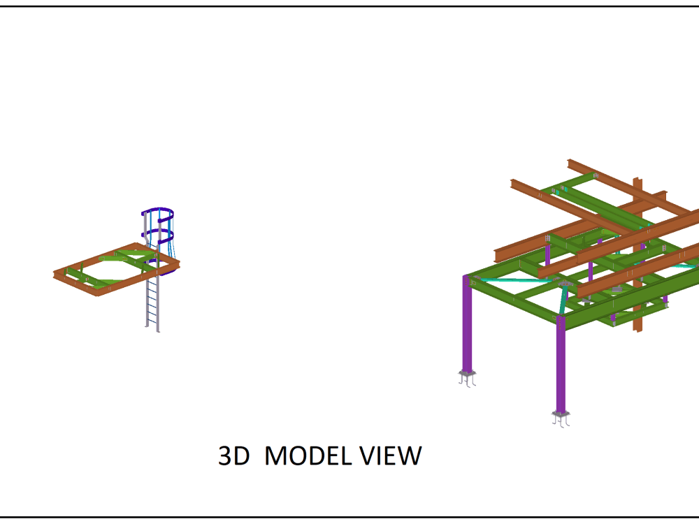 A steel structural 3d model by which you can export CNC, Dxf or IFC ...