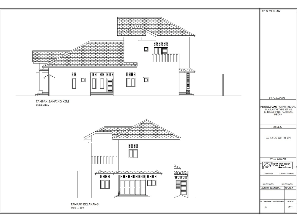 2d drawing of plan, elv, and section in AutoCAD file from hand drawn or ...