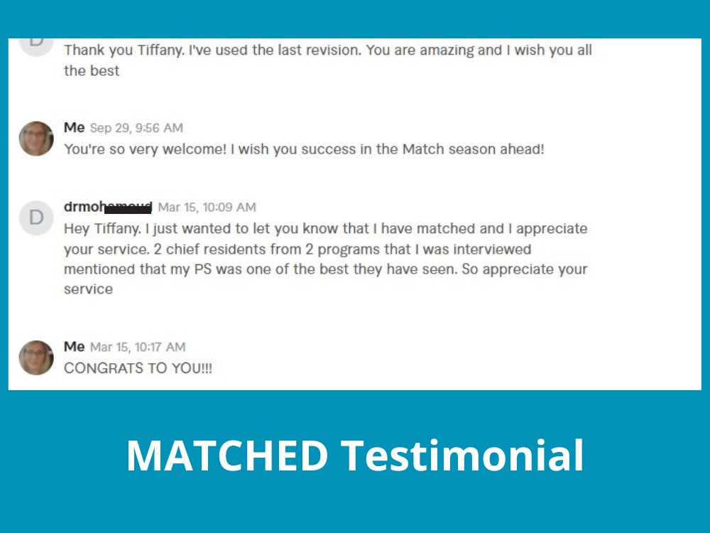 A perfect personal statement for your residency/ERAS application. | Upwork