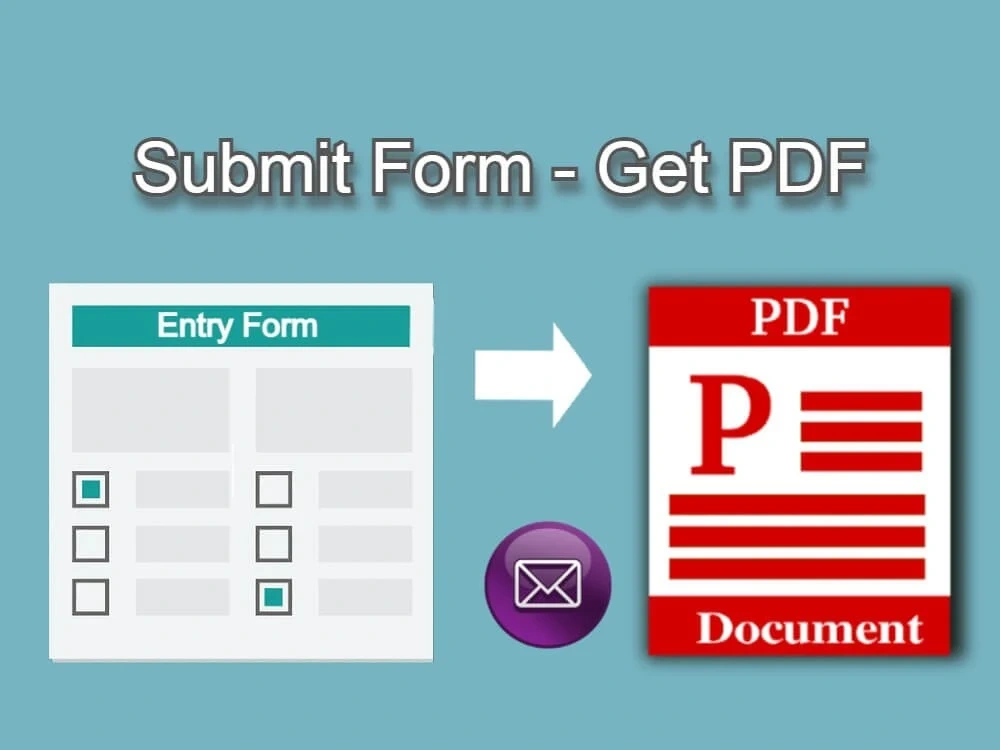 A customized PDF file generated on form submission with an email ...