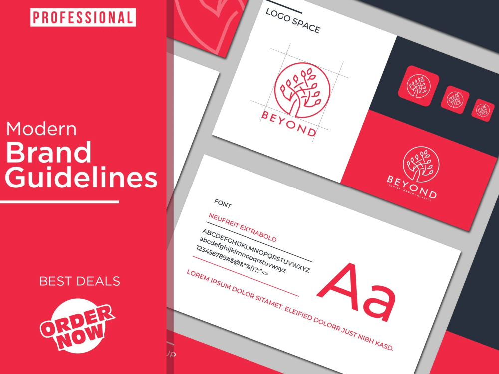 Amazing logo design with full brand style guide book | Upwork