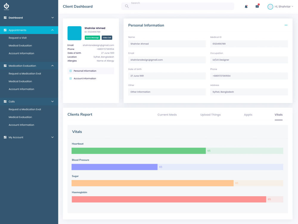 A professional dashboard application | Upwork