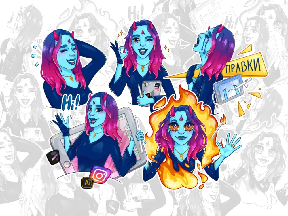 A unique sticker for Telegram, iMessage, WhatsApp or for print | Upwork