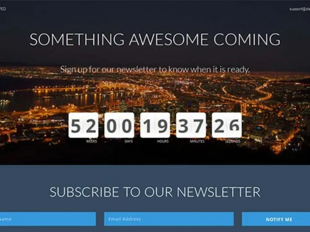 Responsive coming soon page or under construction built for your ...