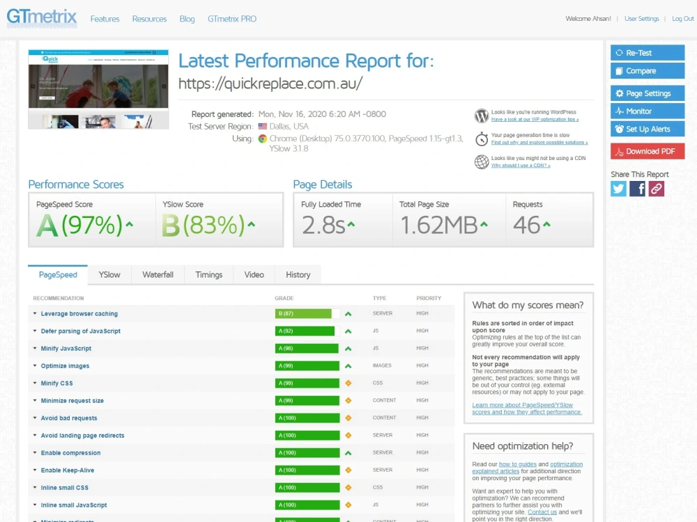 Speed up WordPress Speed Optimization, Google Page Speed, Gtmetrix | Upwork