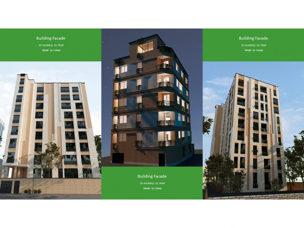 An attractive facade design (2D, 3D & Render) | Upwork