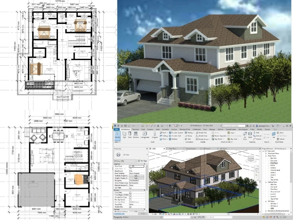 2d floor plan, 2d plan 2d architectural plan, 3d design and 3d modeling ...