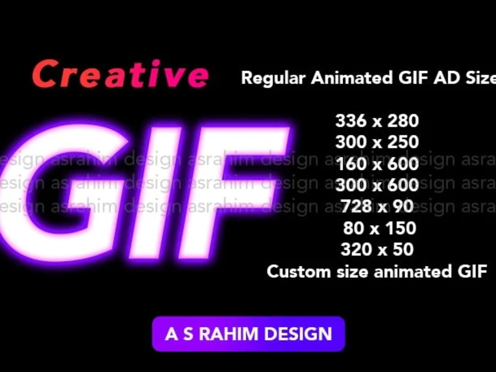 GIF animated banner and animated GIF ads | Upwork