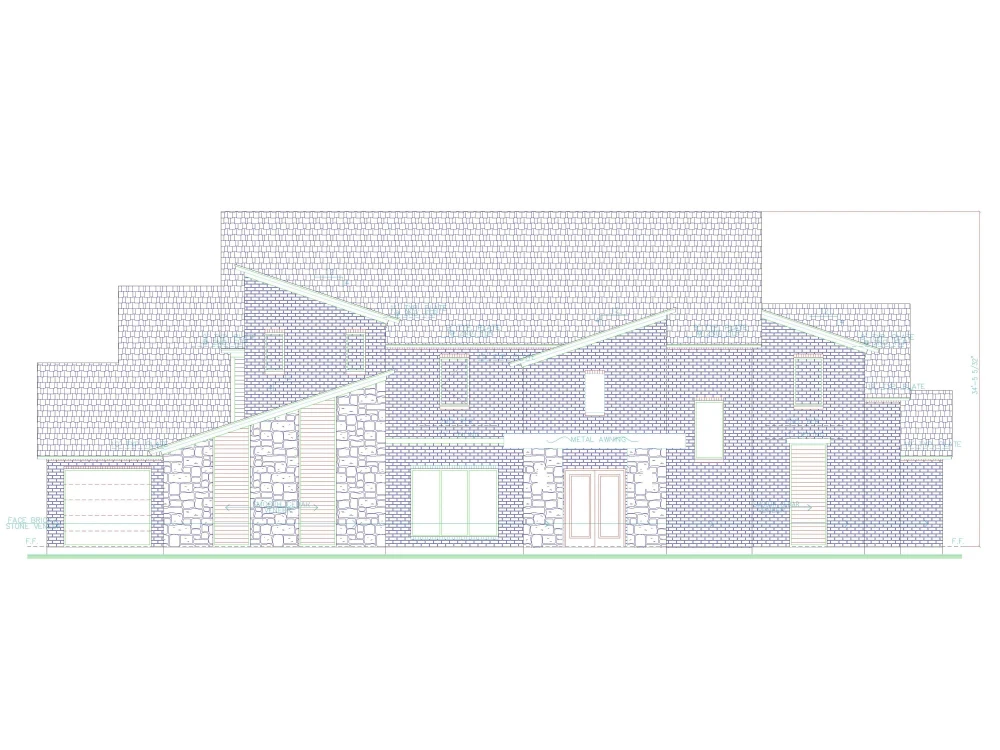 Residential plan elevations working drawing and Renderings | Upwork