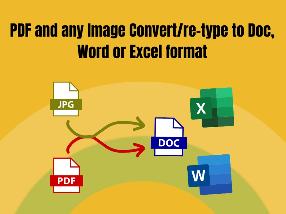 Image, PDF, Screenshot, non-editable file converted in Word/Excel/CSV | Upwork