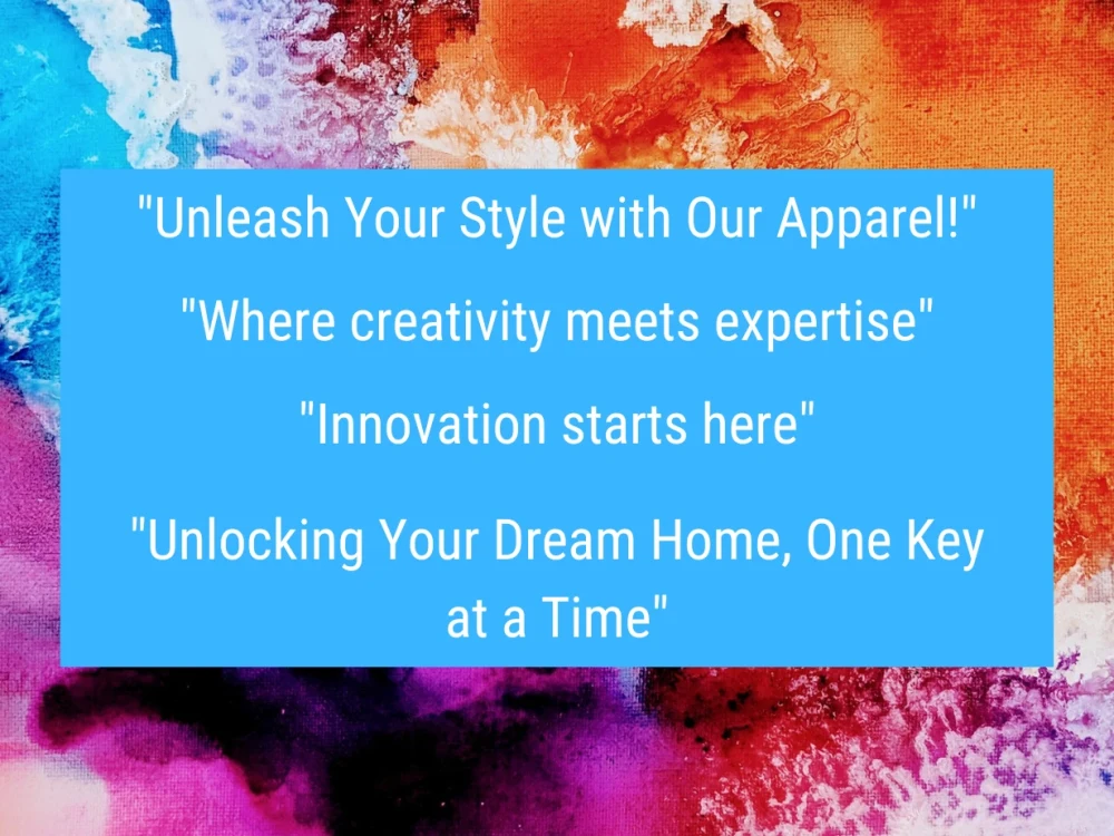 Catchy slogans or straplines for your business | Upwork