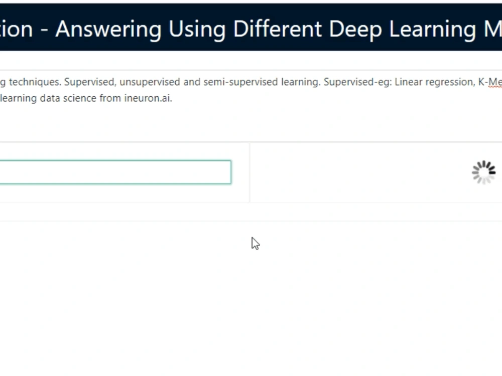 Awsome question answering system based on ai | Upwork