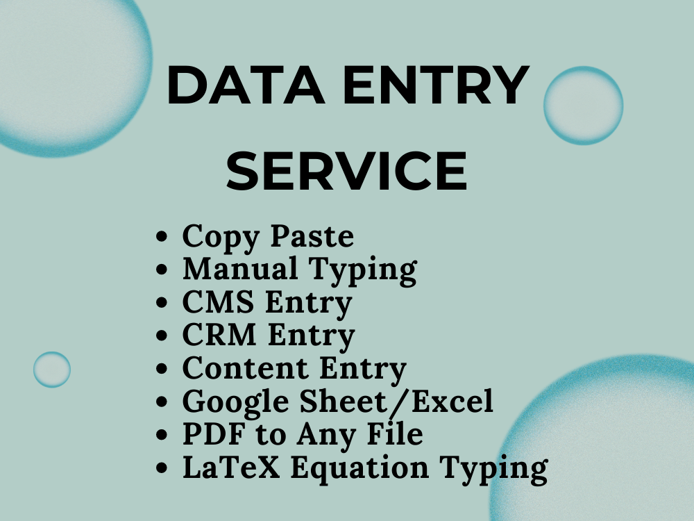 Data Entry Copy paste service with quality | Upwork