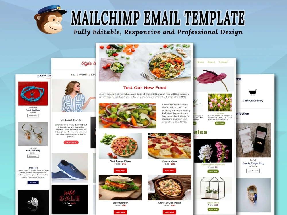 Mailchimp template design, email marketing and automation, Newsletter ...