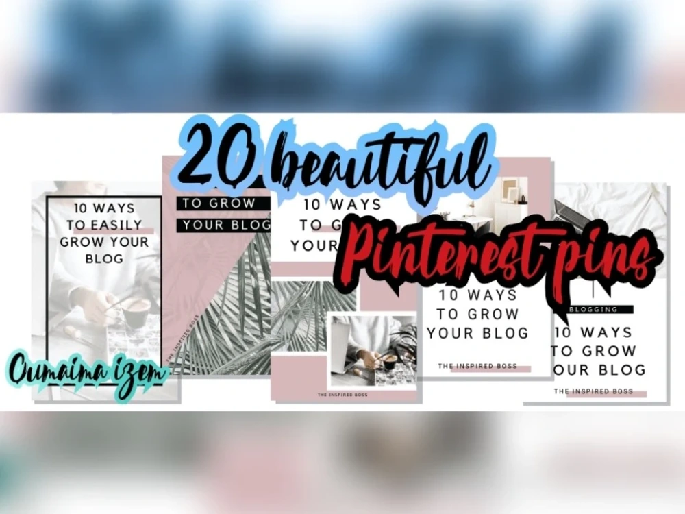 Create 20 pinterest pin graphics for your blog and business | Upwork