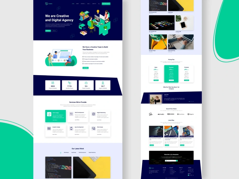 Modern amazing responsive website & landing page UI/UX design | Upwork