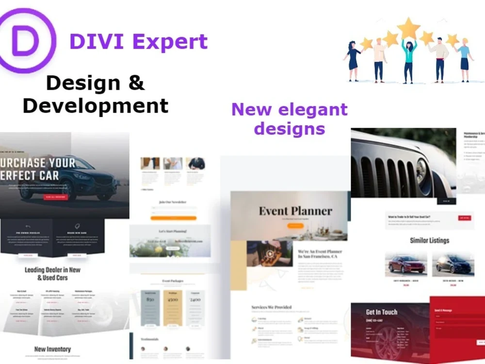 Design divi wordpress responsive website design | Upwork