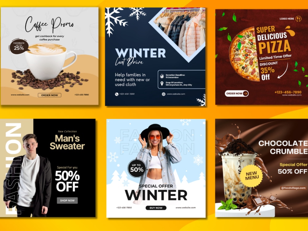 Make any social media design using canva template | Upwork