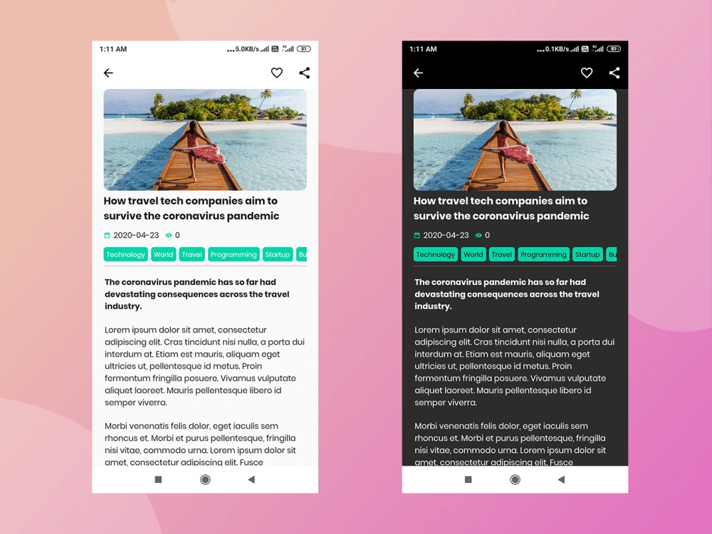 News app using flutter for android, iOS | Upwork