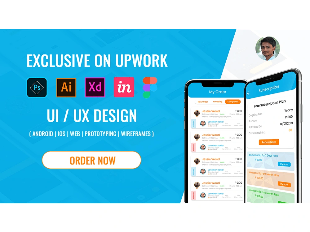 Eye-catching mobile app UI UX in Figma, xd, photoshop | Upwork