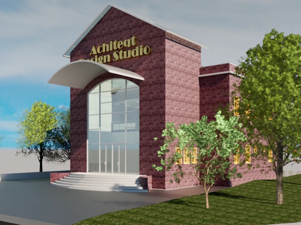 A Revit Modeling converted from a CAD drawing for a building of up to ...